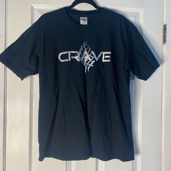 Crave | Shirts | Vintage Y2k Silver Retro Style Crave Band Graphic ...